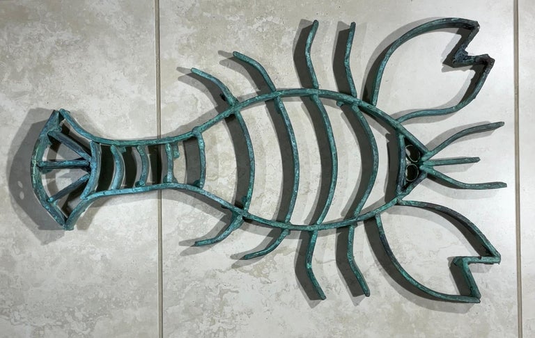 Vintage Copper Architectural Crab Wall Hanging Sculpture For Sale at ...