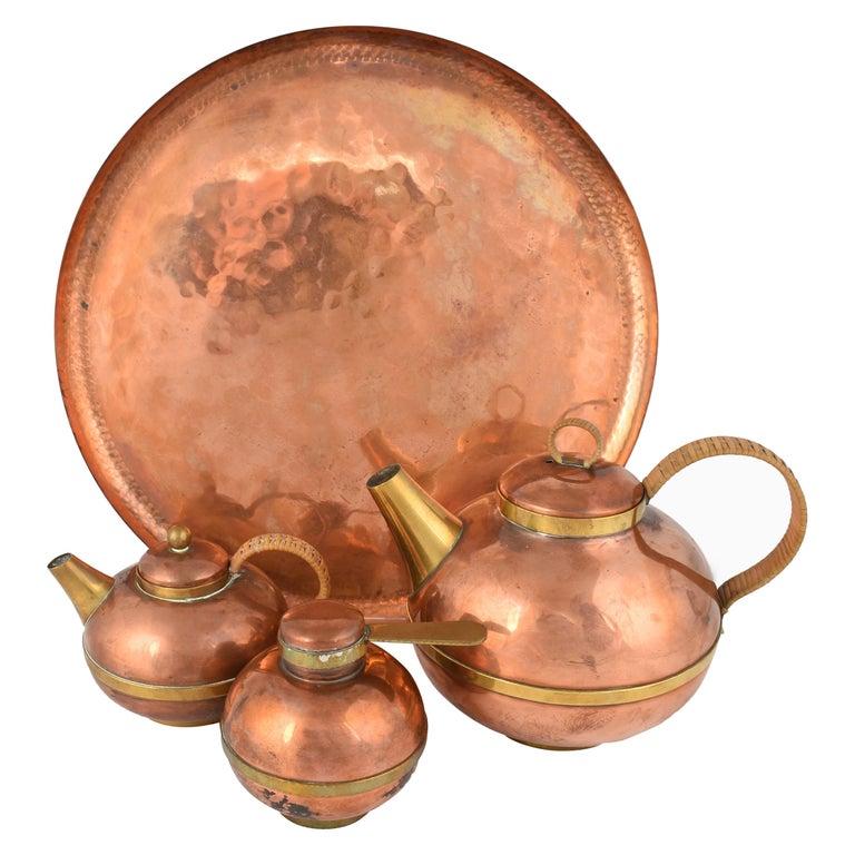 Vintage Copper Coffee Set by Harald Buchrucker - Germany 1950s For Sale ...