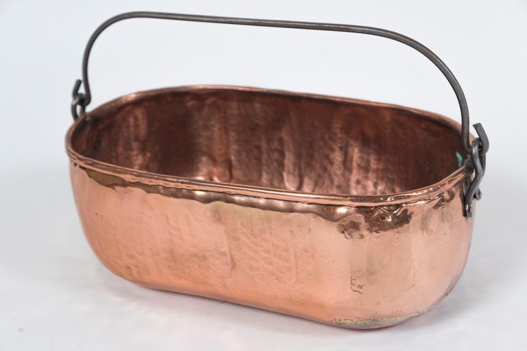 Antique Copper Oval Bucket, circa 1910 For Sale at 1stDibs