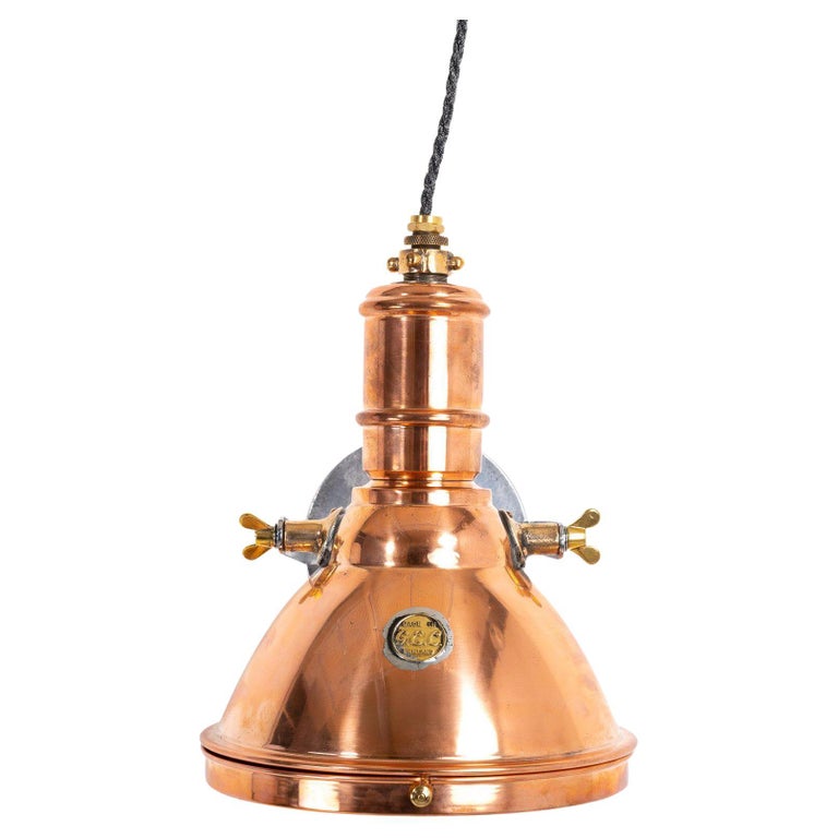 Vintage Copper Searchlight With Mercury Glass Interior By Gec For Sale ...