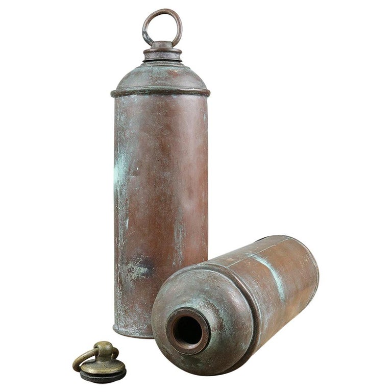 Vintage Copper Water Carriers from a Car, 20th Century For Sale at 1stDibs