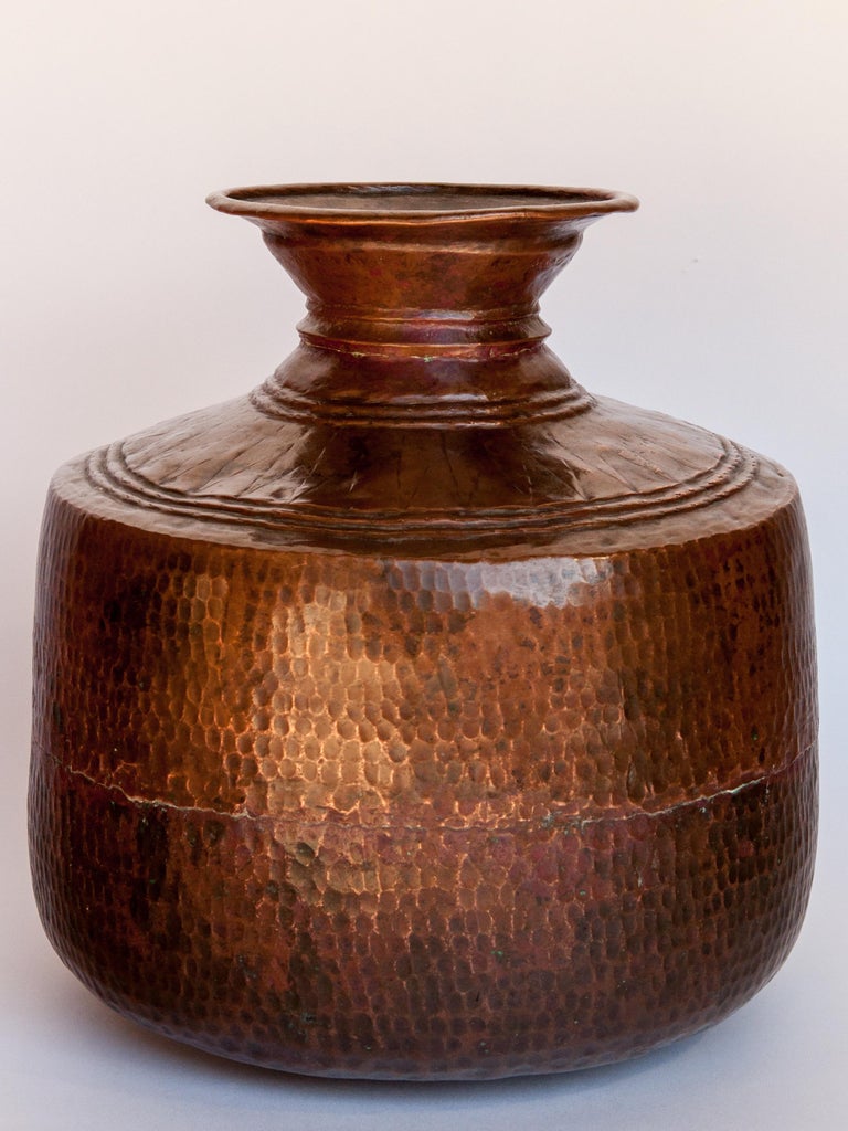 Vintage Copper Water Pot, Hand Hammered, from Nepal, Mid-20th Century ...