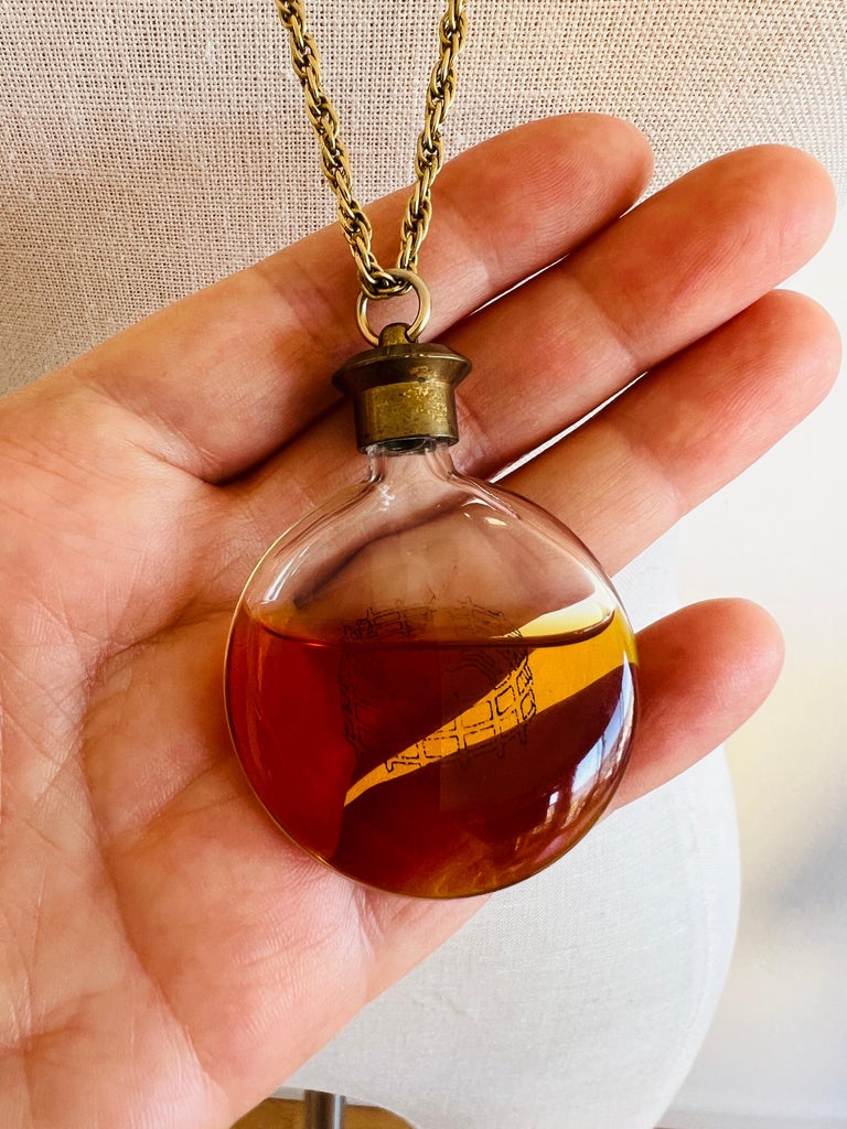 Vintage Corday Toujours Moi Perfume Parfum Gold Chain Necklace Perfume ...