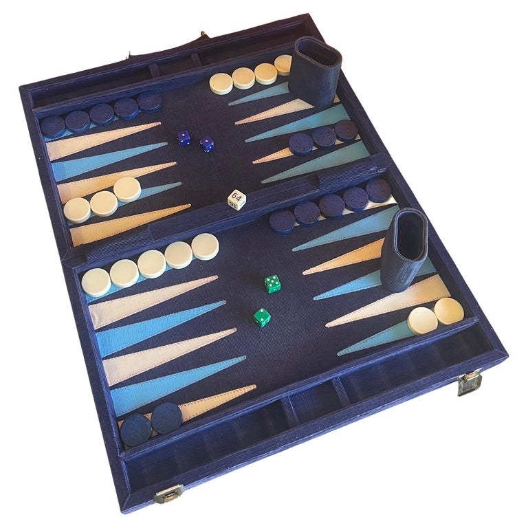 Vintage Corduroy and Bakelite Backgammon Set For Sale at 1stDibs