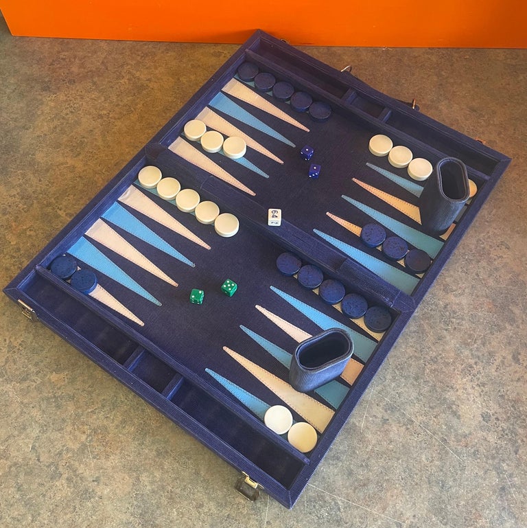 Vintage Corduroy and Bakelite Backgammon Set For Sale at 1stDibs