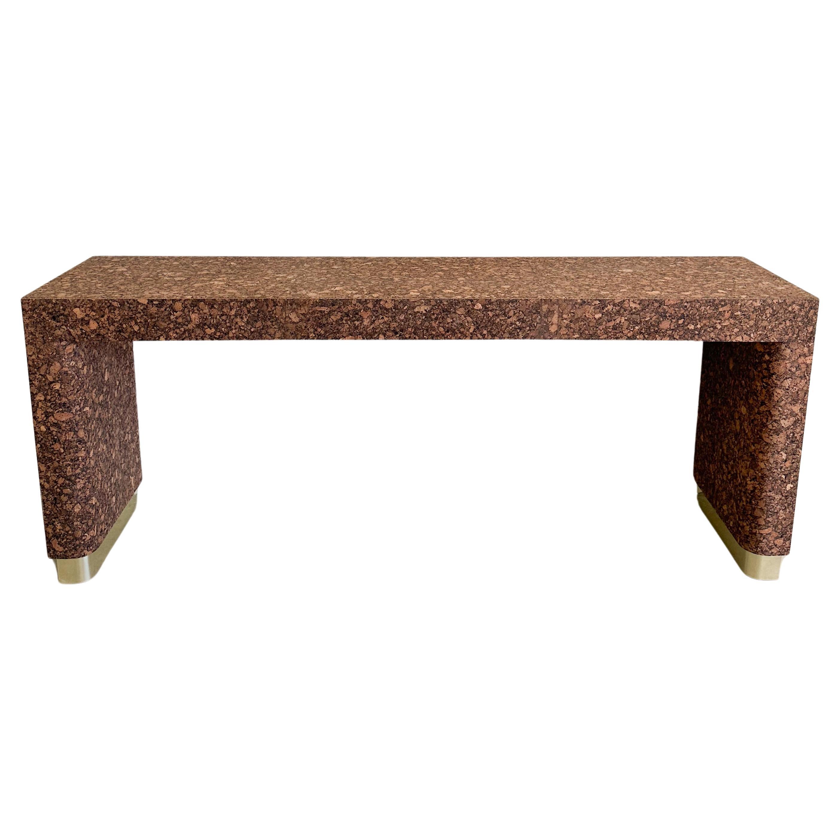 Vintage Cork Console Table Entryway Table Sofa Table MCM For Sale at ...