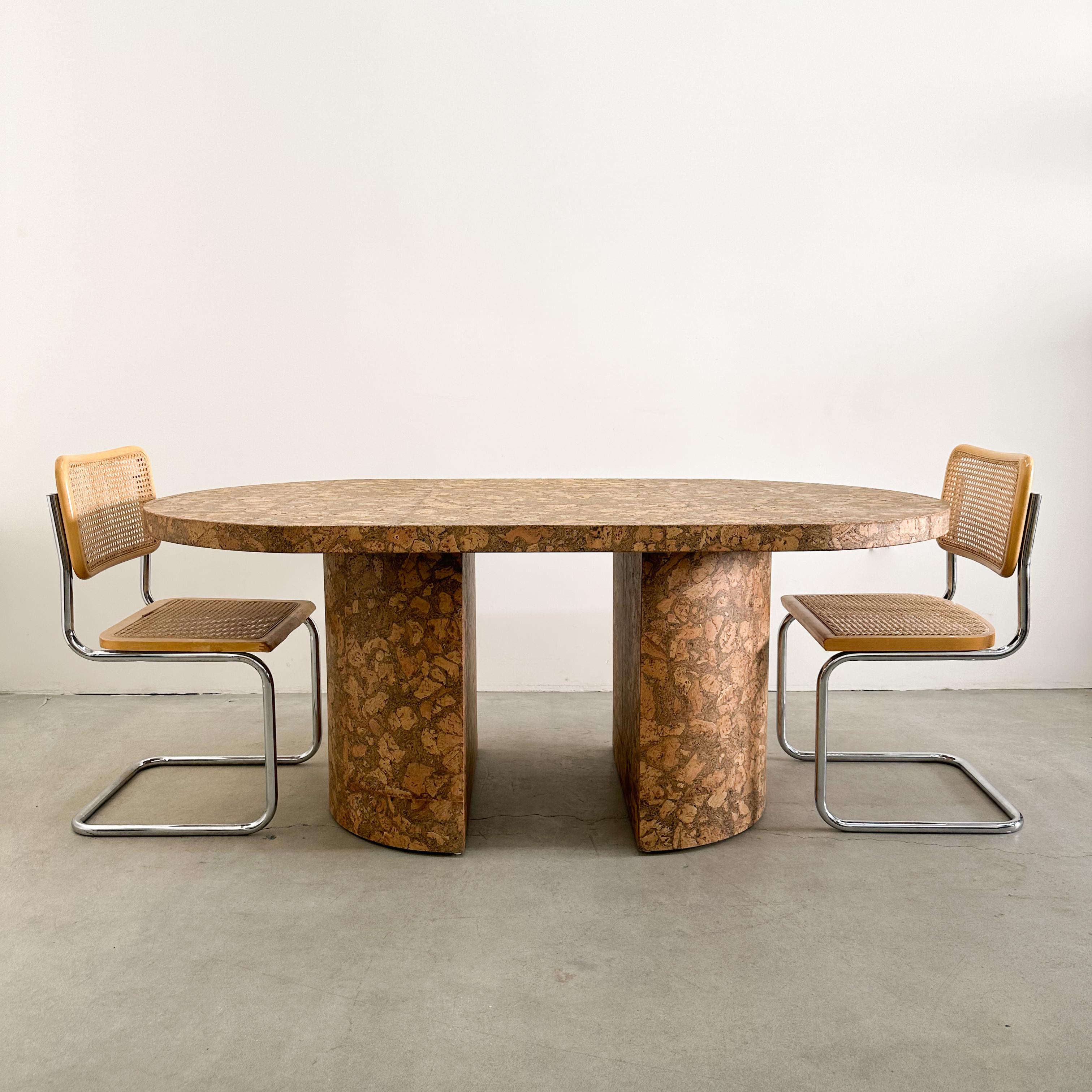 Vintage Mid-Century Modern Oval Cork Dining Table, 1970s For Sale at ...