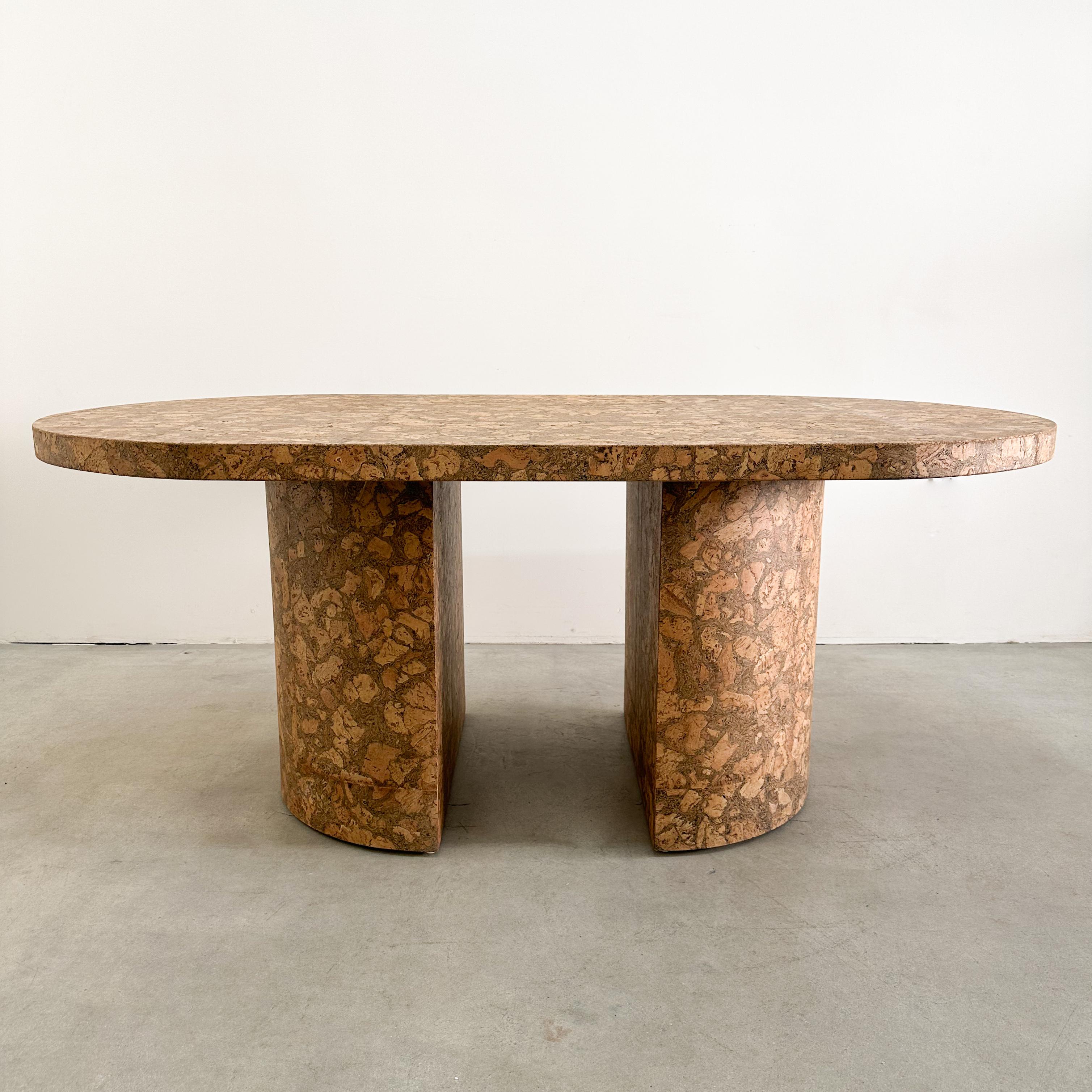 Vintage Mid-Century Modern Oval Cork Dining Table, 1970s For Sale at ...