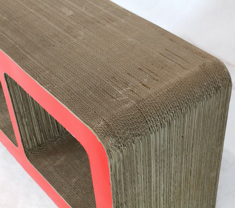 Vintage Corrugated Cardboard Console Table at 1stDibs