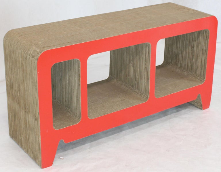 Vintage Corrugated Cardboard Console Table at 1stDibs