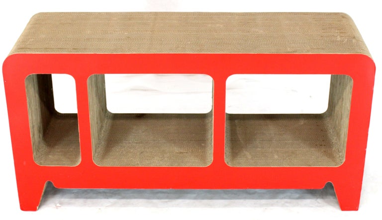 Vintage Corrugated Cardboard Console Table at 1stDibs