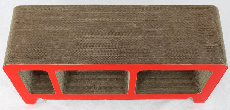 Vintage Corrugated Cardboard Console Table at 1stDibs