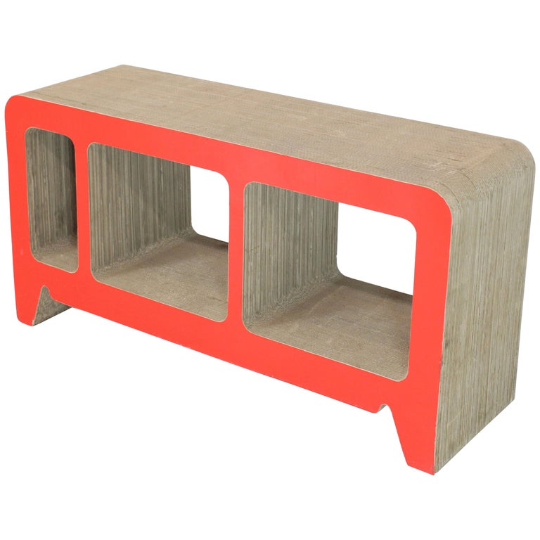 Vintage Corrugated Cardboard Console Table at 1stDibs