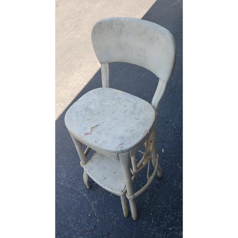 Vintage Cosco Step Stool Counter Chair, Circa 1950s For Sale at 1stDibs ...