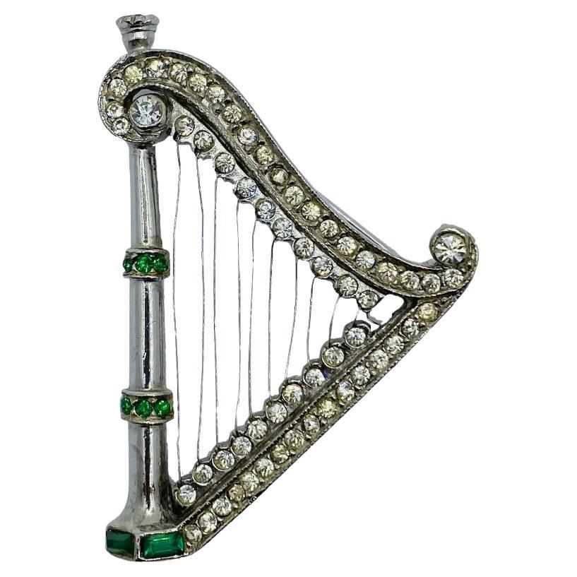 Ciner Enamel Pierrot brooch at 1stDibs