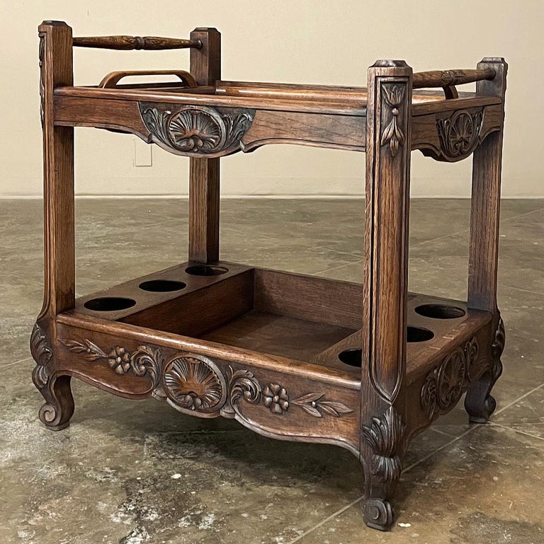 Vintage Country French Bar Cart For Sale at 1stDibs
