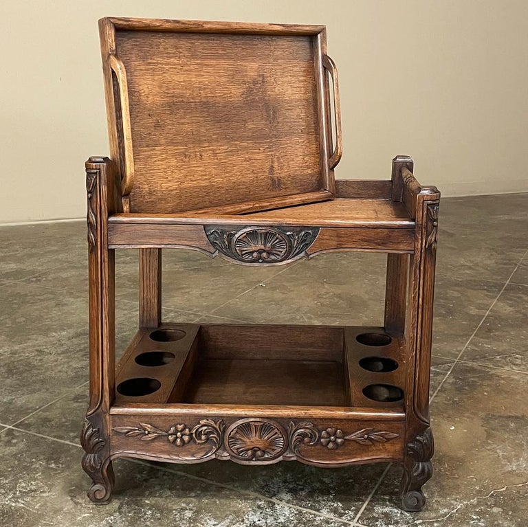 Vintage Country French Bar Cart For Sale at 1stDibs