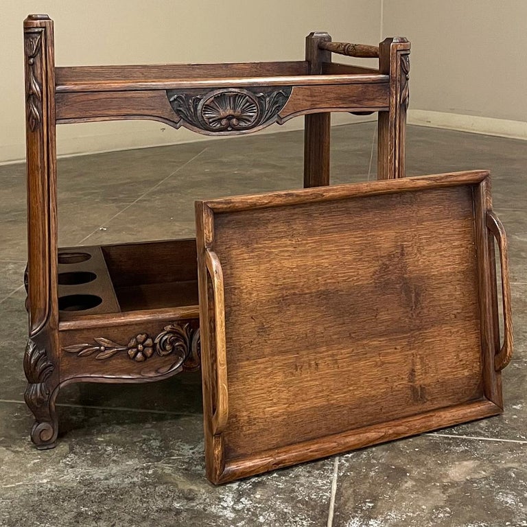 Vintage Country French Bar Cart For Sale at 1stDibs