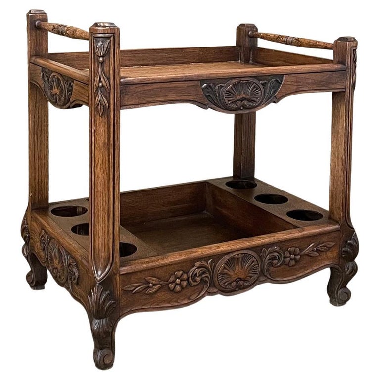 Vintage Country French Bar Cart For Sale at 1stDibs