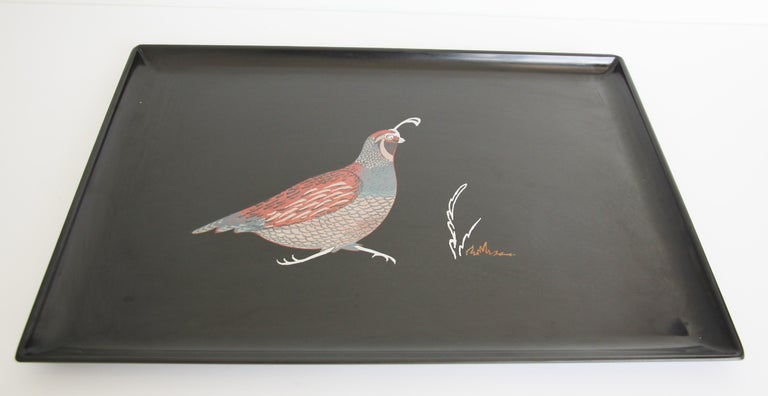 Vintage Couroc Bird Design Barware Serving Tray at 1stDibs | couroc is ...
