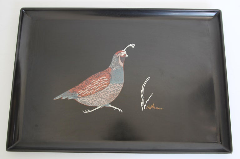 Vintage Couroc Bird Design Barware Serving Tray at 1stDibs | couroc is ...