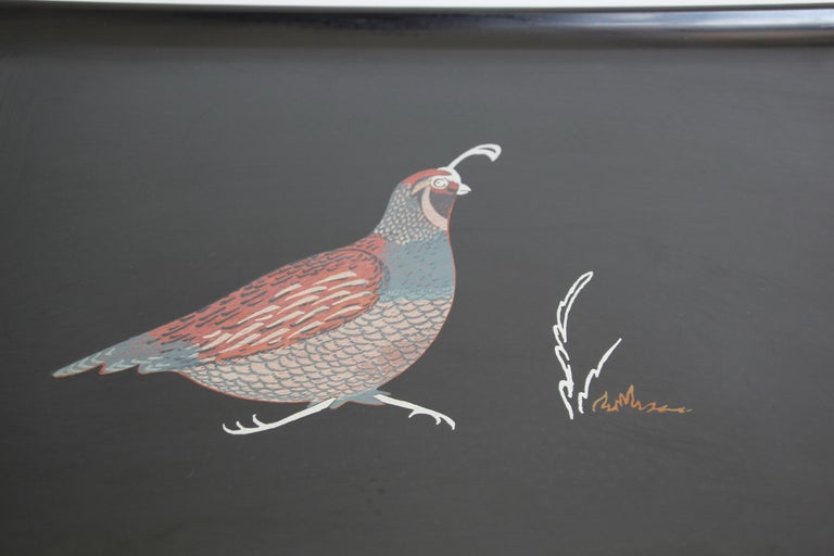 Vintage Couroc Bird Design Barware Serving Tray at 1stDibs | couroc is ...