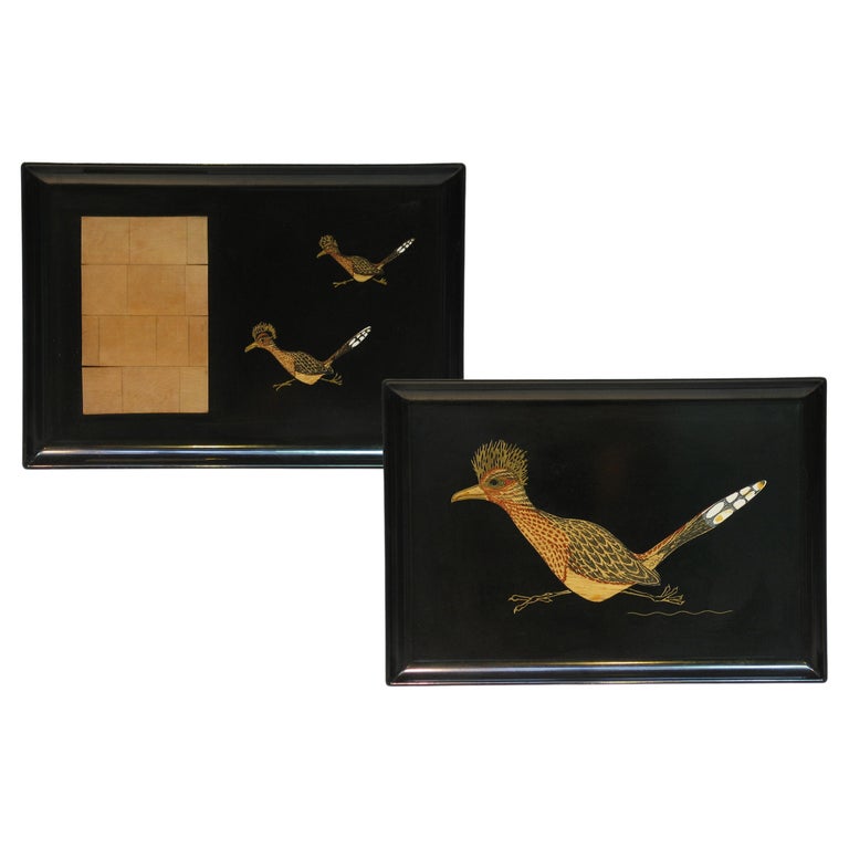 Vintage Couroc Roadrunner Design Barware Serving Tray, Circa 1960 For ...