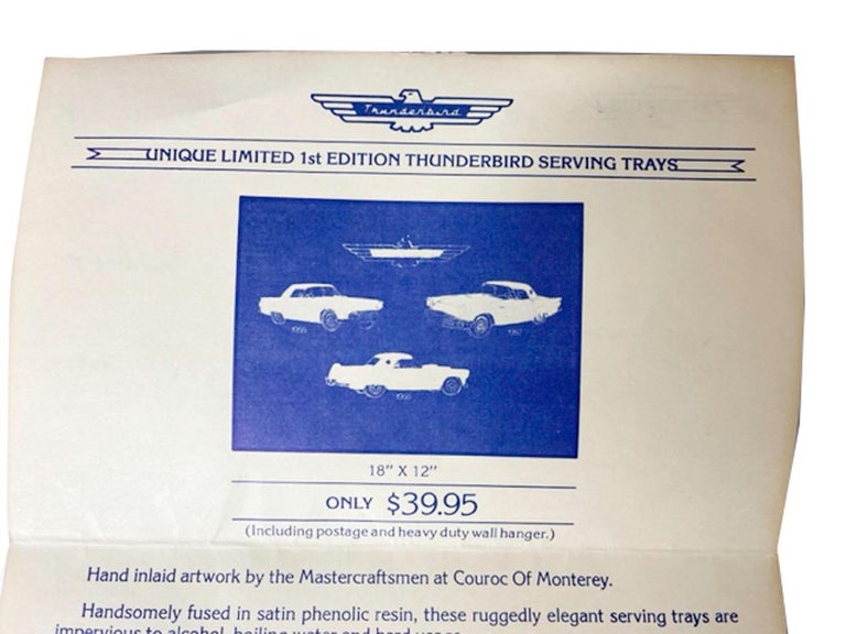 Vintage Couroc Serving Tray Featuring 1955, '56 and '57 Ford ...