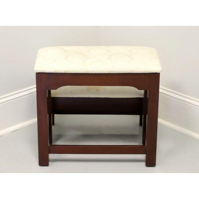 CRAFTIQUE Solid Mahogany Mellowax Finish Upholstered Bed Steps at ...