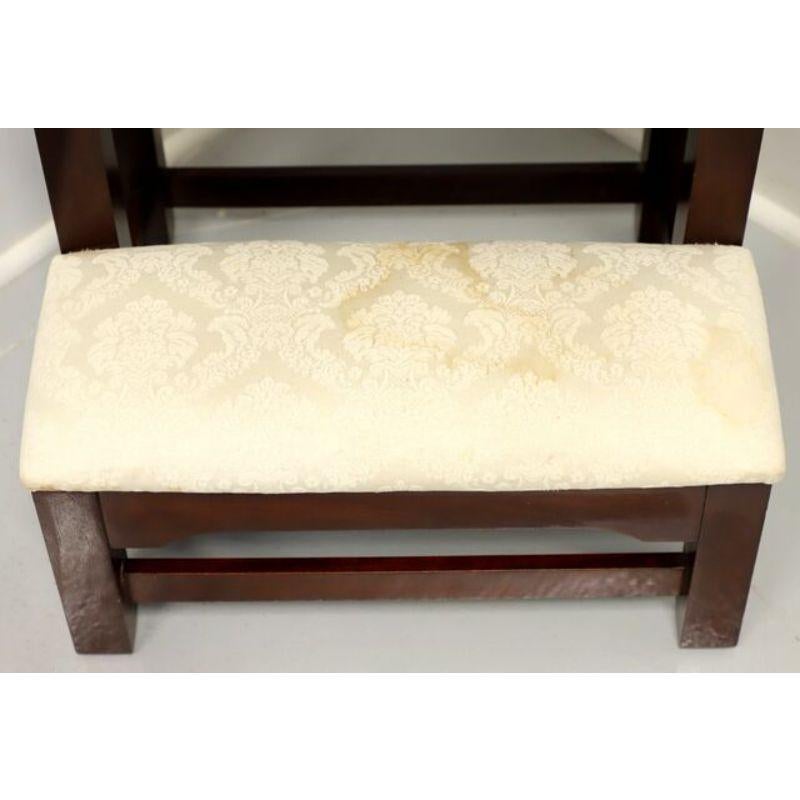 CRAFTIQUE Solid Mahogany Mellowax Finish Upholstered Bed Steps at ...