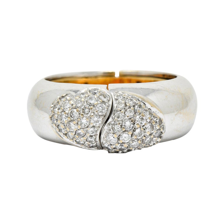 Vintage Craig Drake Pave Diamond 18 Karat Two-Tone Secret I Love You ...