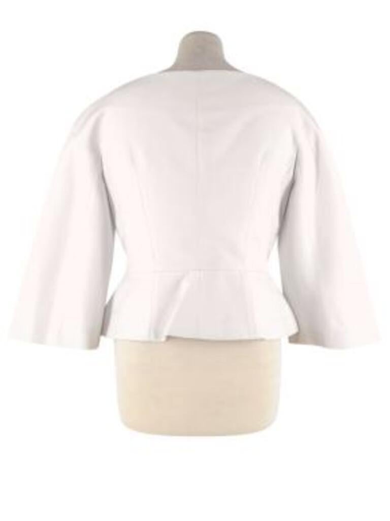 Vintage Cream Cotton Structured Short Jacket For Sale at 1stDibs