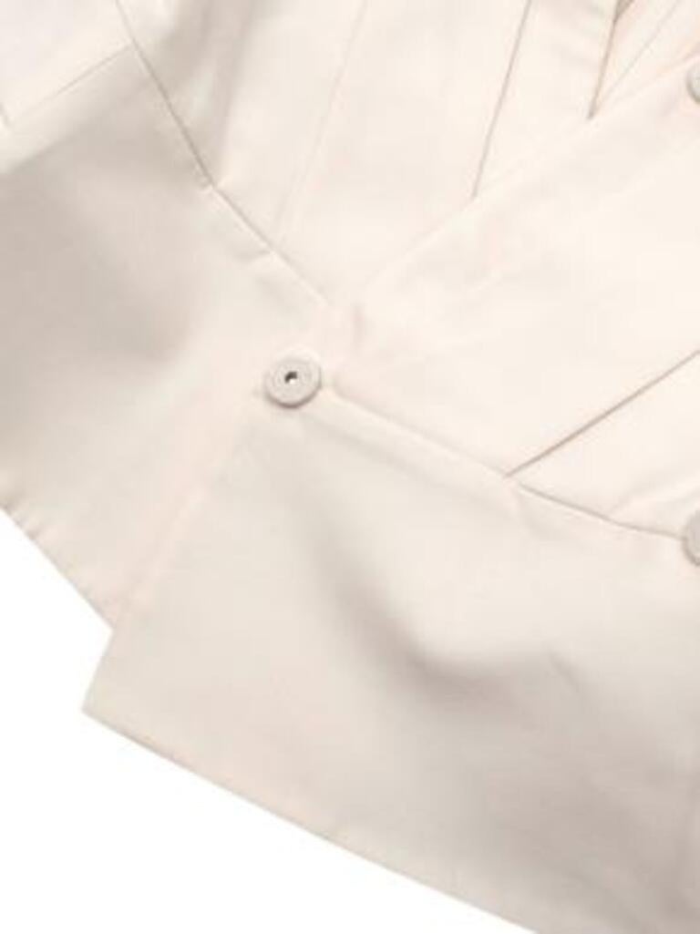 Vintage Cream Cotton Structured Short Jacket For Sale at 1stDibs