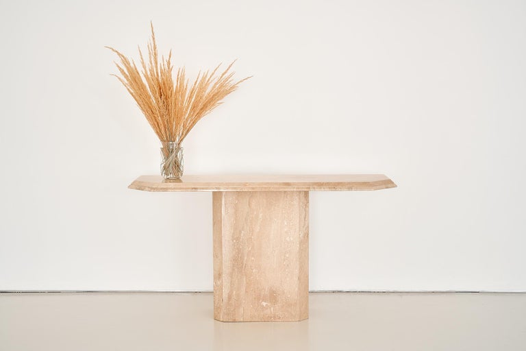 Vintage Cream Marble Console Table For Sale at 1stDibs | vintage marble ...