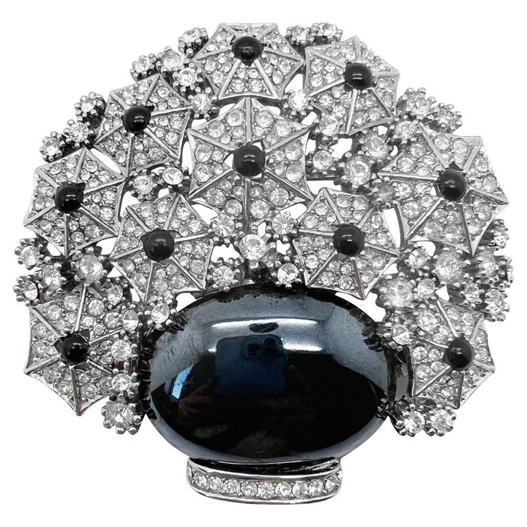 Vintage Cristobal Statement Giardinetti Brooch 1990s For Sale at 1stDibs