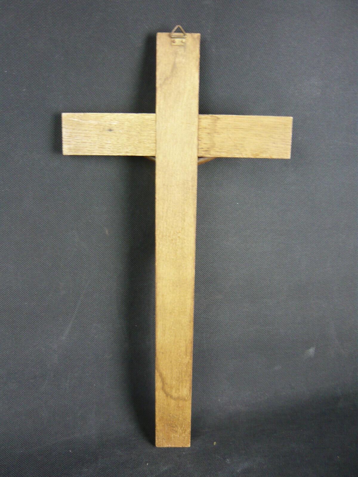 Vintage Crucifix / Wall Cross - Wooden Cross with Copper or Bronze ...