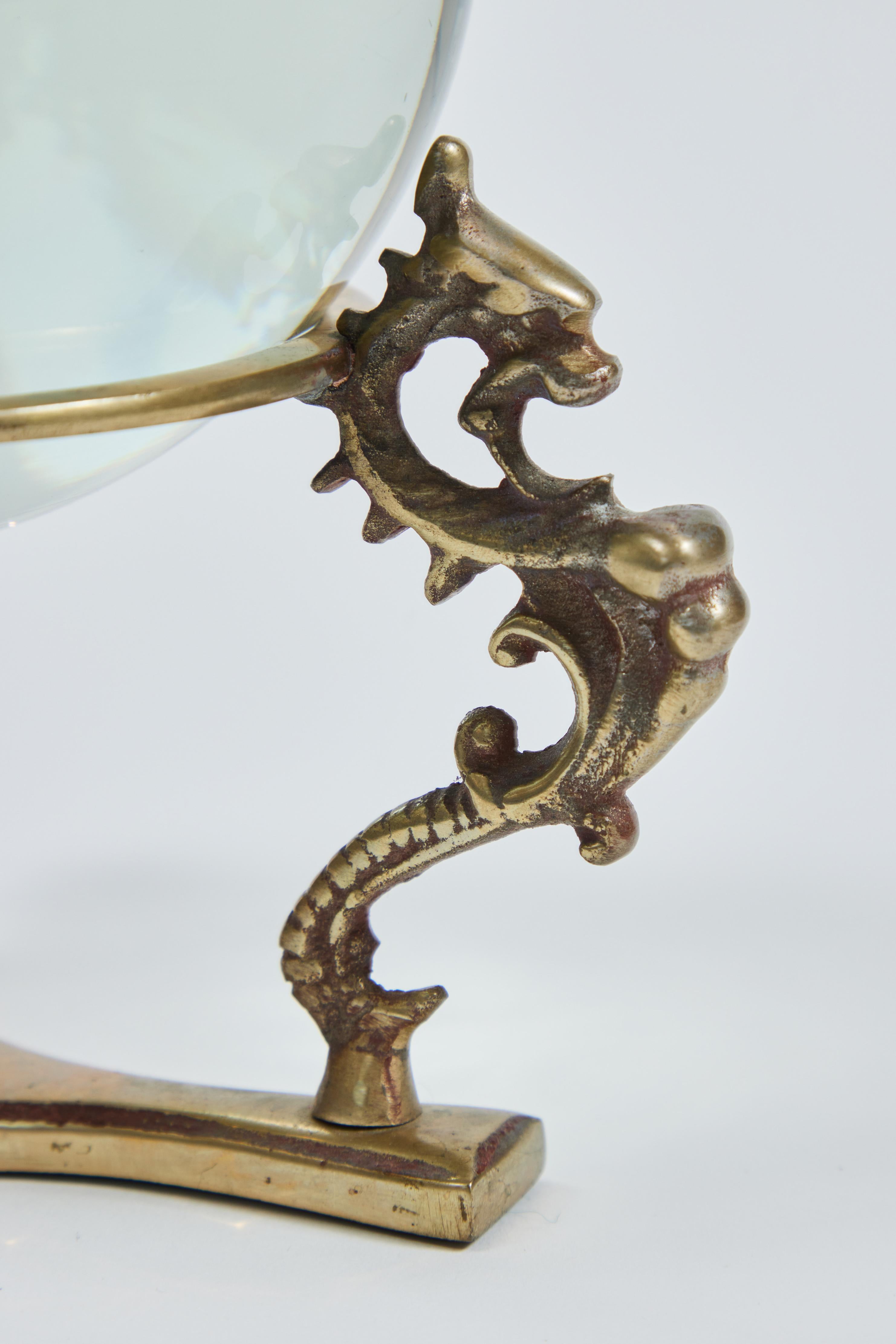 Vintage Crystal Ball on Brass Stand with Dragons at 1stDibs | antique ...