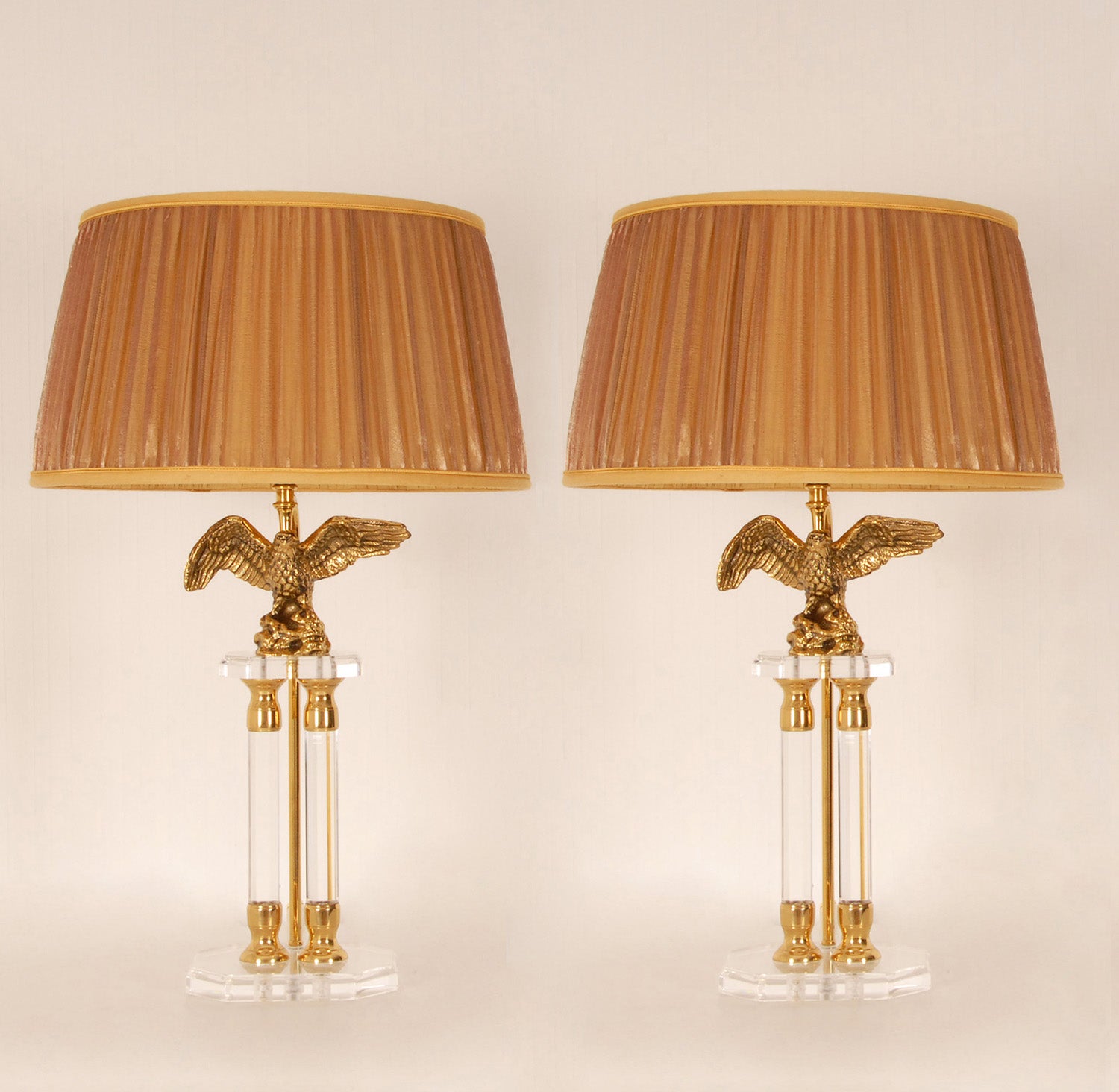 Florentine Glass Gilded Bronze and Porcelain Table Lamp by Mangani ...