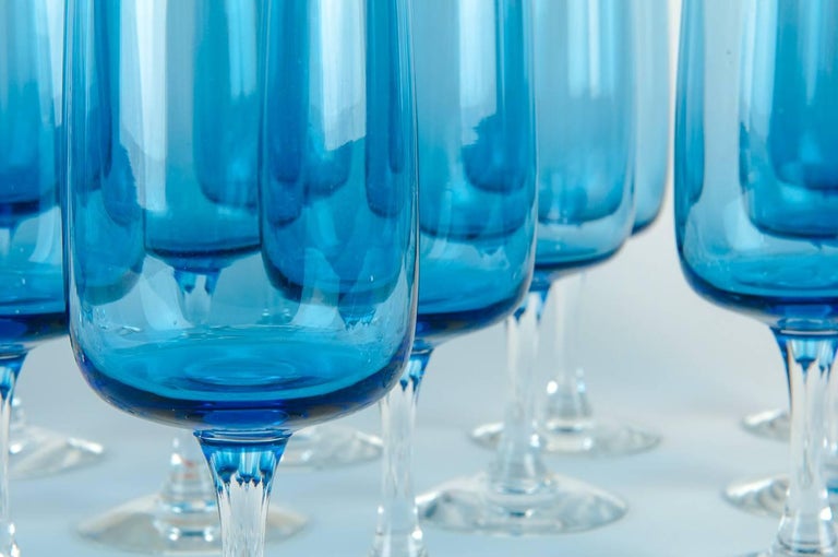 Vintage Crystal Wine / Water Barware Glass Set at 1stDibs