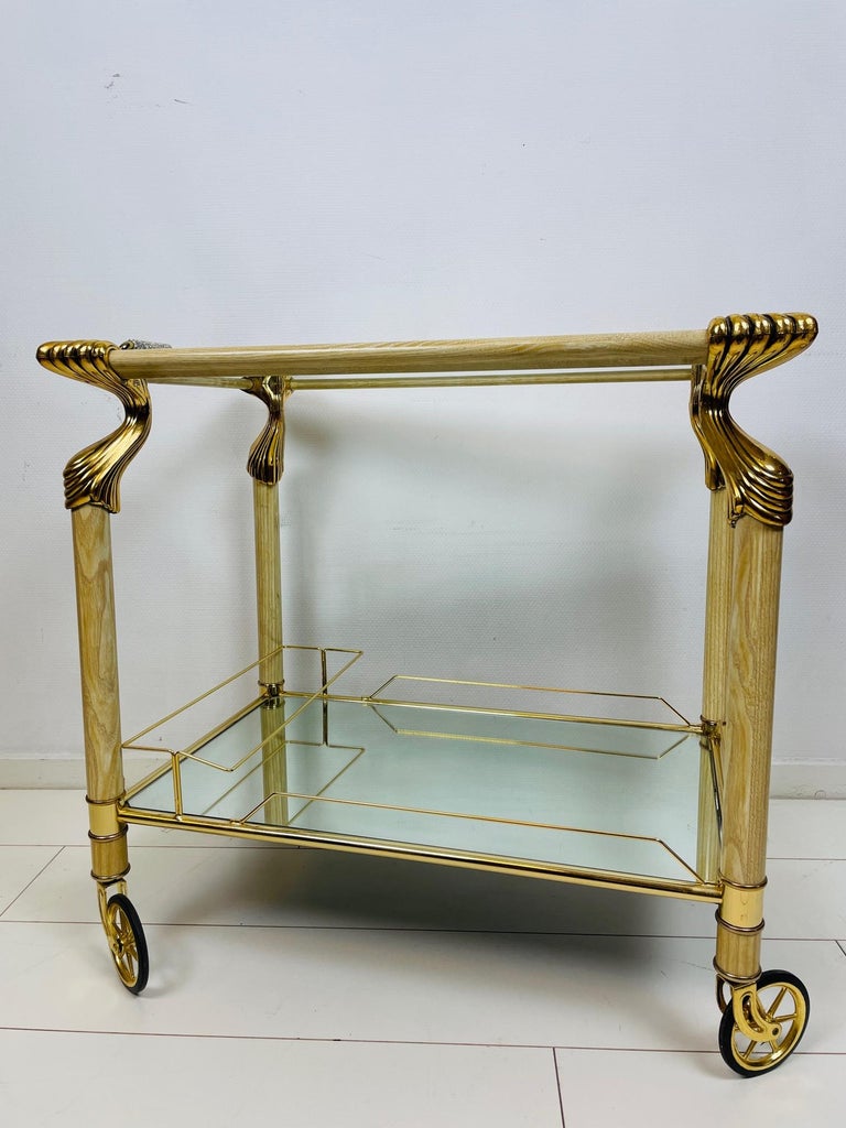 Vintage Curvasa Muebles serving cart. Hollywood Regency Serving trolley ...