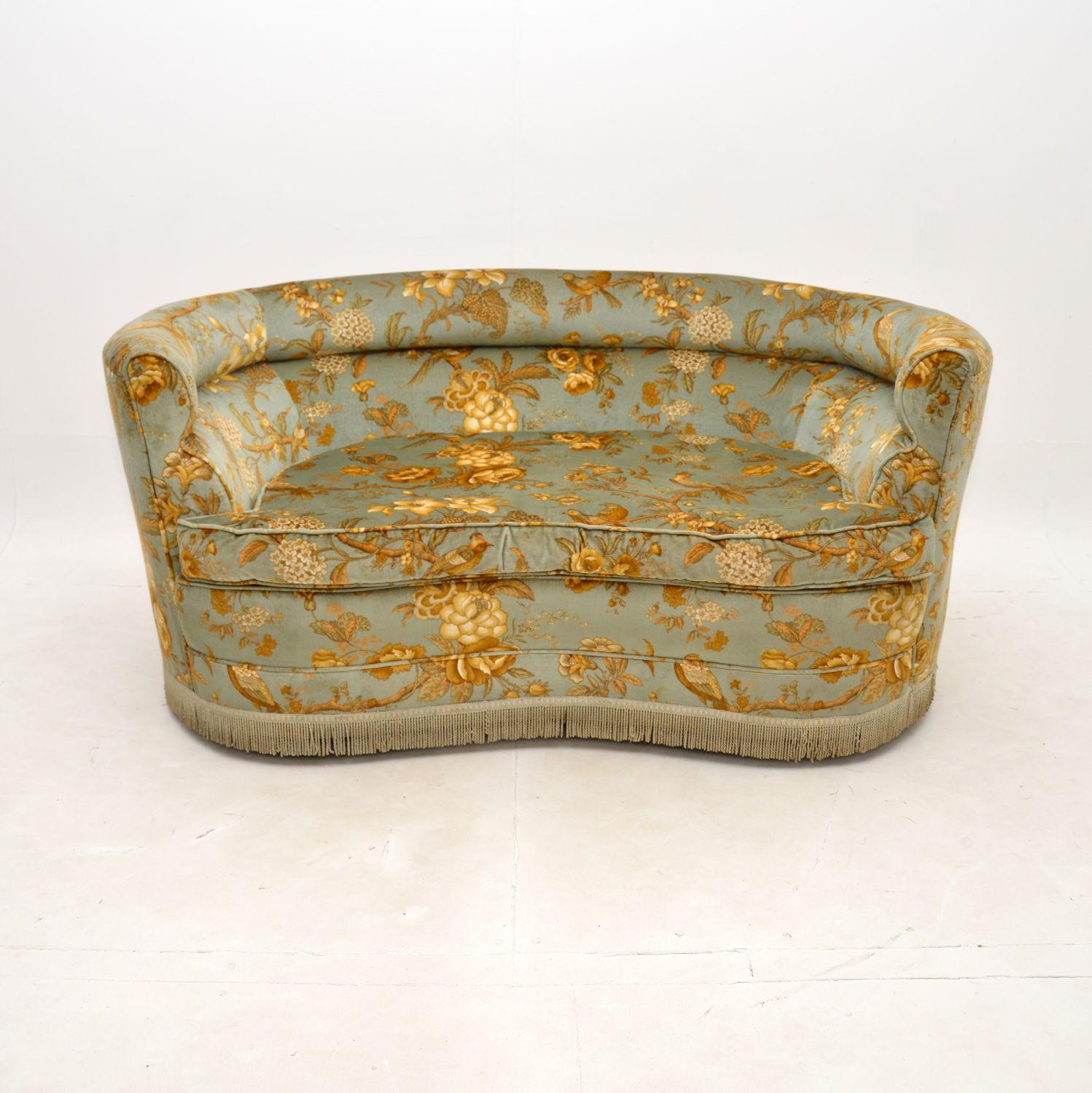 Vintage Curved Cocktail Sofa at 1stDibs
