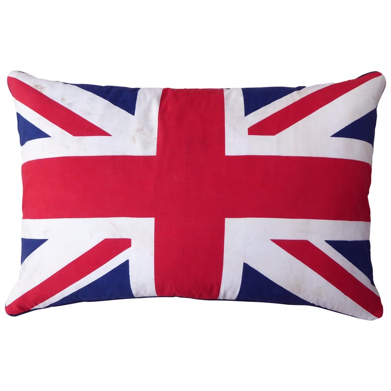 Vintage Cushions, 'Union Jack' Bespoke 1950s and 1980s Pillow, Made in ...
