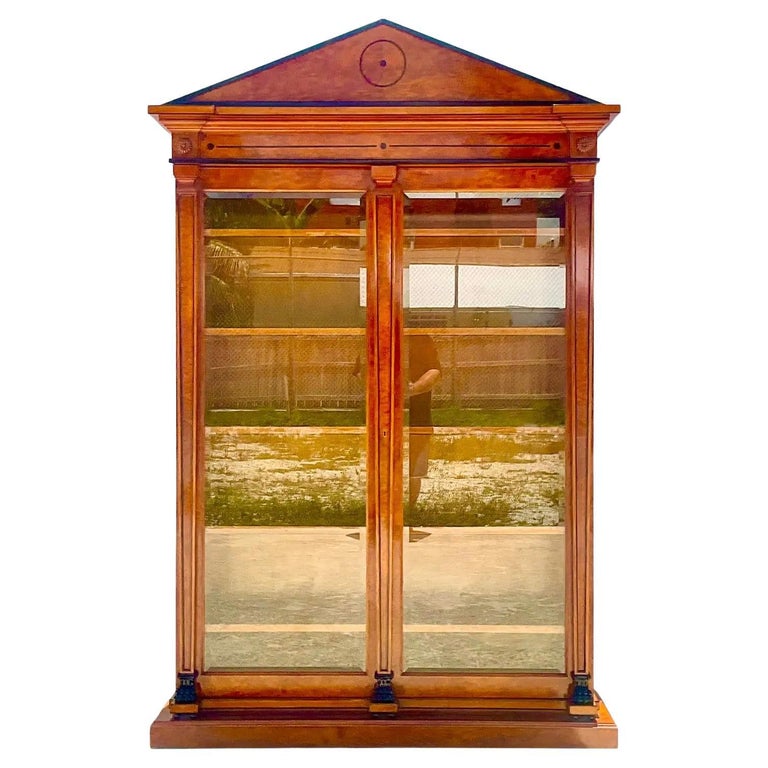 Vintage Custom Built KPS Pediment Bourbon Cabinet For Sale at 1stDibs ...