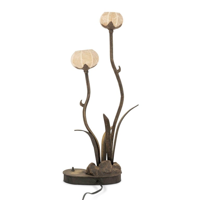Vintage Custom 'Flower' Table Lamp For Sale at 1stDibs