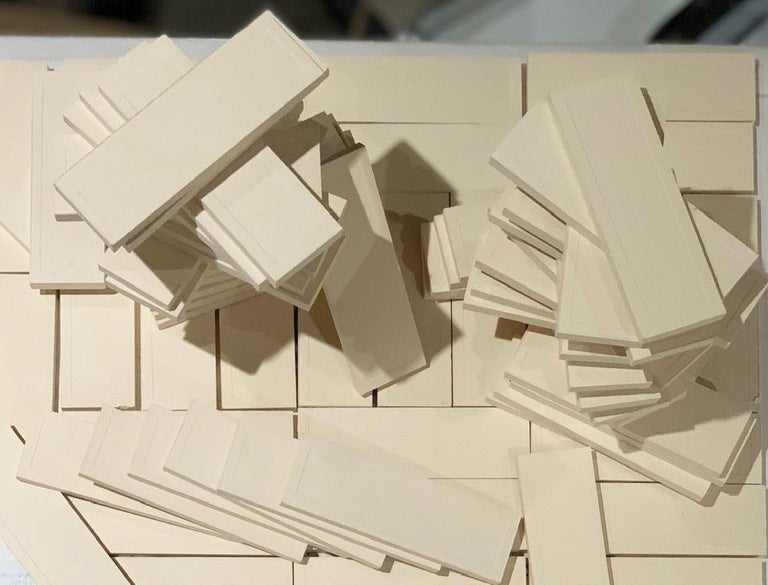 Vintage Custom French Mini Subway Tiles, Cerafrance Normandie, Biscuit ...