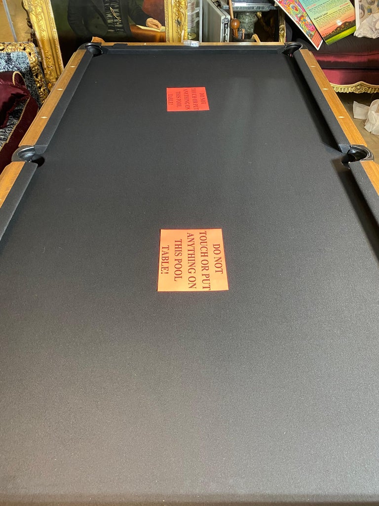 Vintage Custom Made 9’ Lion Motif Pool Table, Mint Condition at 1stDibs