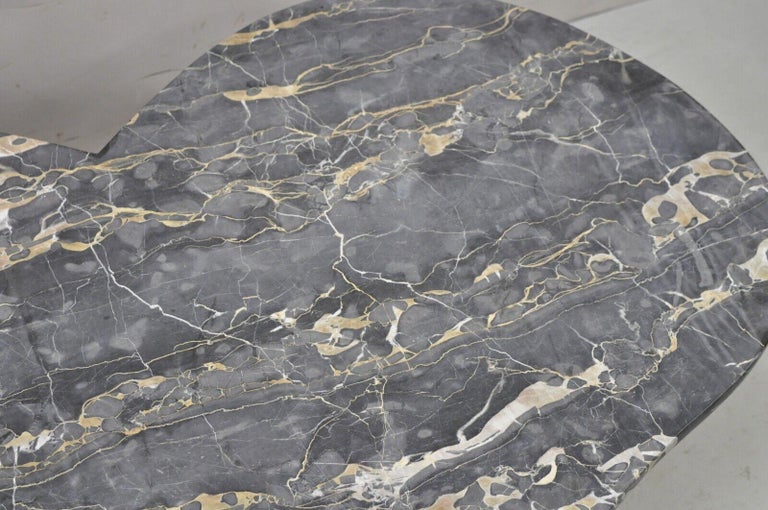 Vintage Custom Made Italian Marble Top Heart Shaped Coffee Table For ...