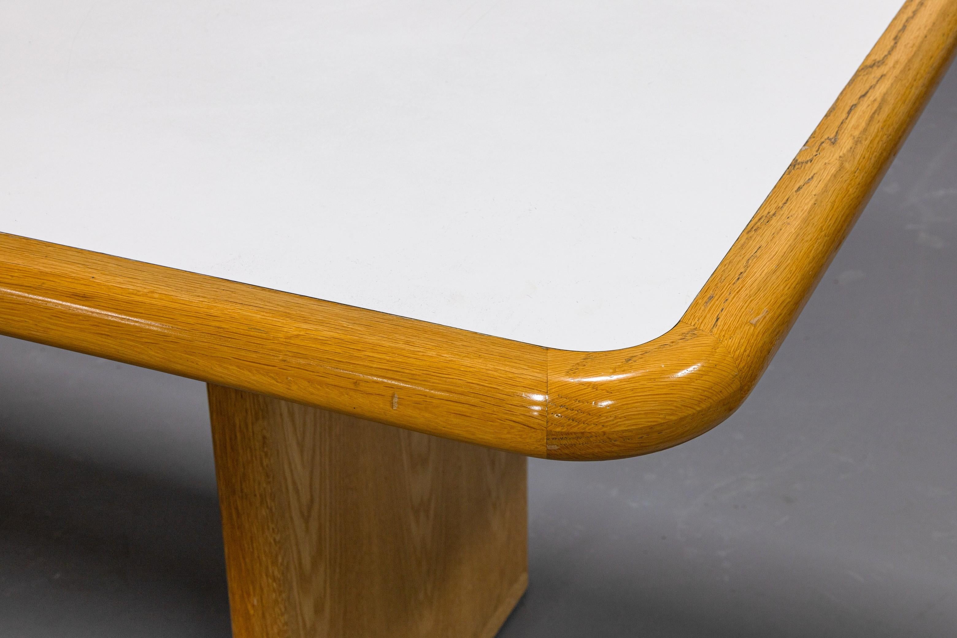 Vintage Custom Made Tobocman Wood and White Laminate Dining Kitchen ...