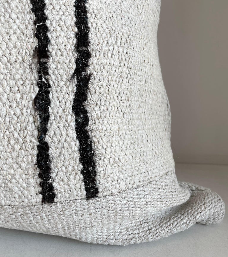 Vintage Custom Made Turkish Rug Pillow Double Sided For Sale at 1stDibs