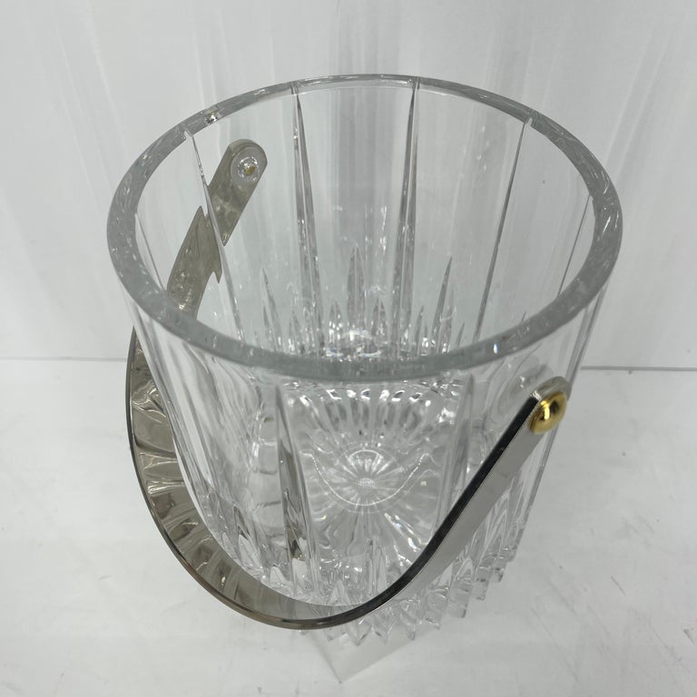 Vintage Cut Crystal Ice Bucket with Polished Chrome Handle at 1stDibs ...